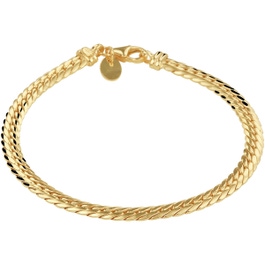 TC-52837 14 kt gouden zilgold gourmet armband 19 cm