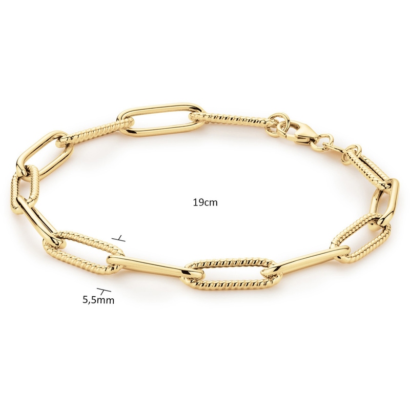 Jackie JKB25.502 Tres Chic Boxlink 14k paperclip armband